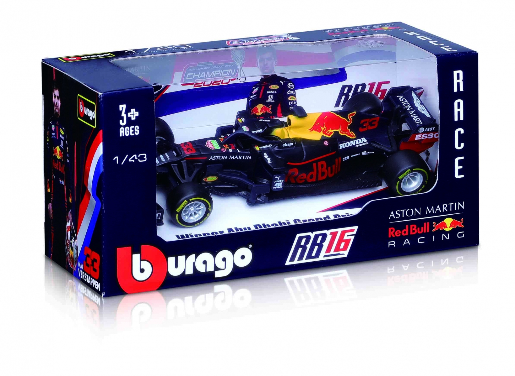 BBURAGO 1:43 automodelis Red Bull Racing RB16, 18-38052 | Mašinėlės ir ...