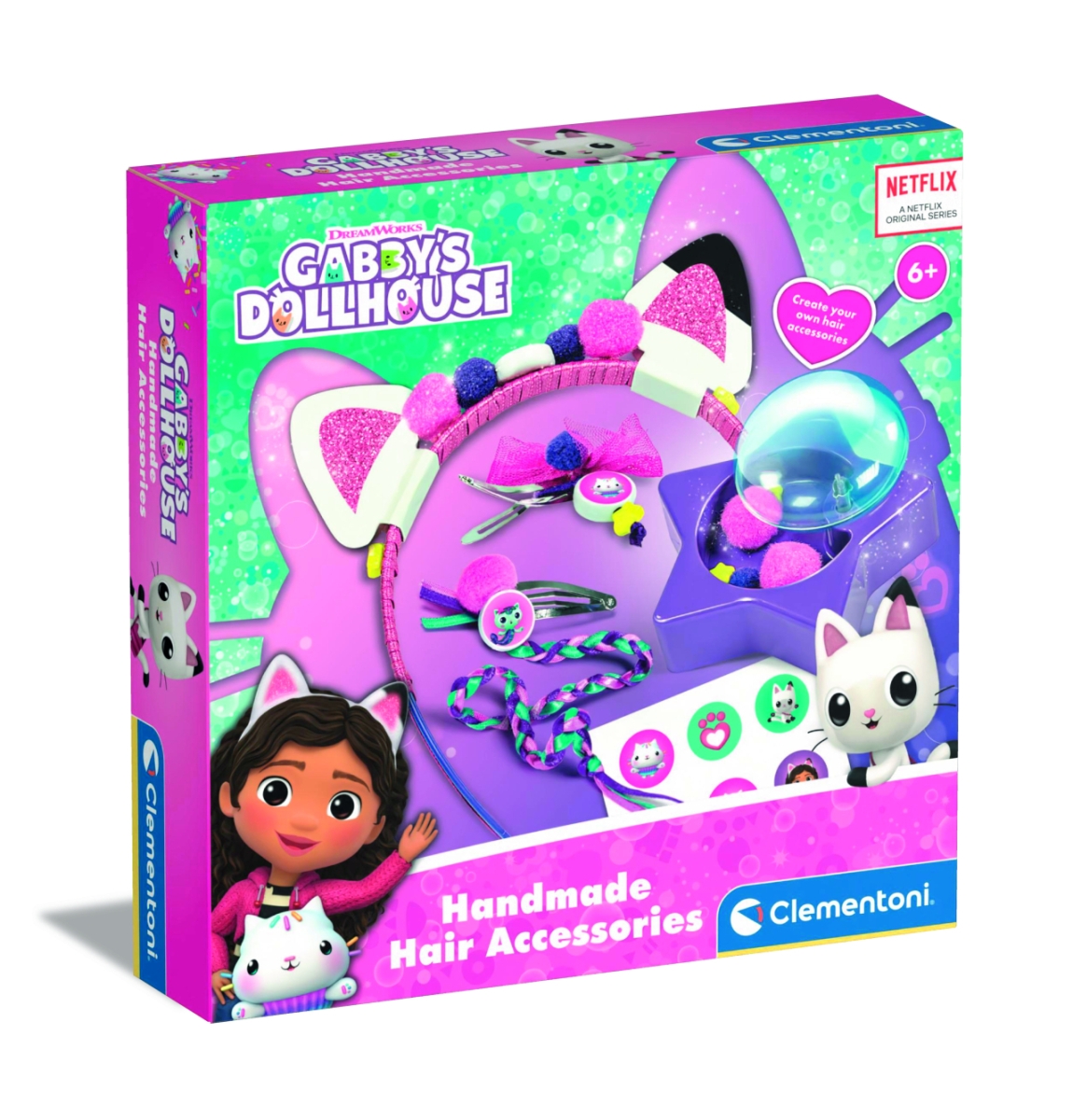 CLEMENTONI CRAZY CHIC Gabby's Dollhouse plaukų aksesuarai, 18800 ...