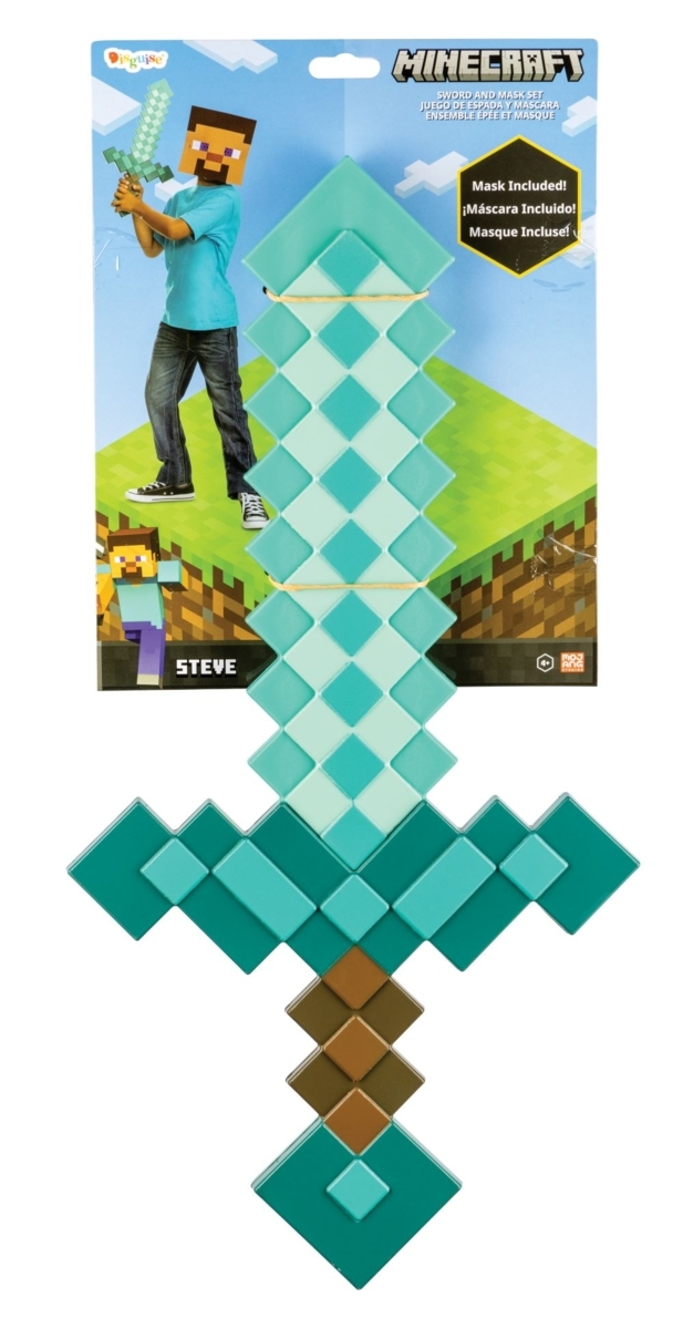 DISGUISE žaislinis kardas ir kaukė MINECRAFT, 156259-15L-6 ...